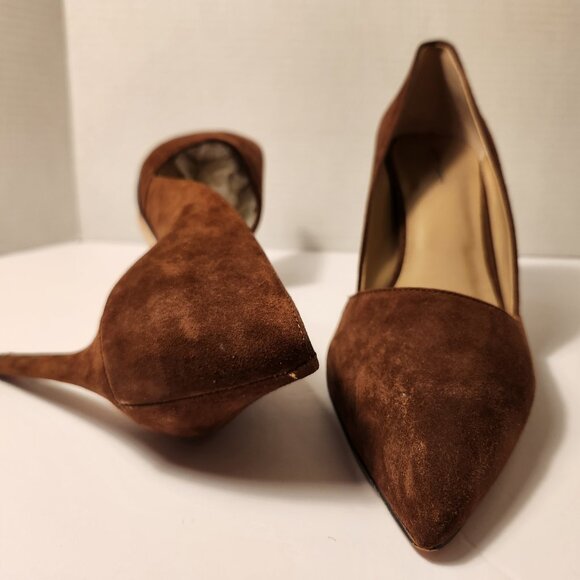 Ann Taylor | Shoes | Ann Taylor Brown Suede Heels Women Size 1 Euc ...